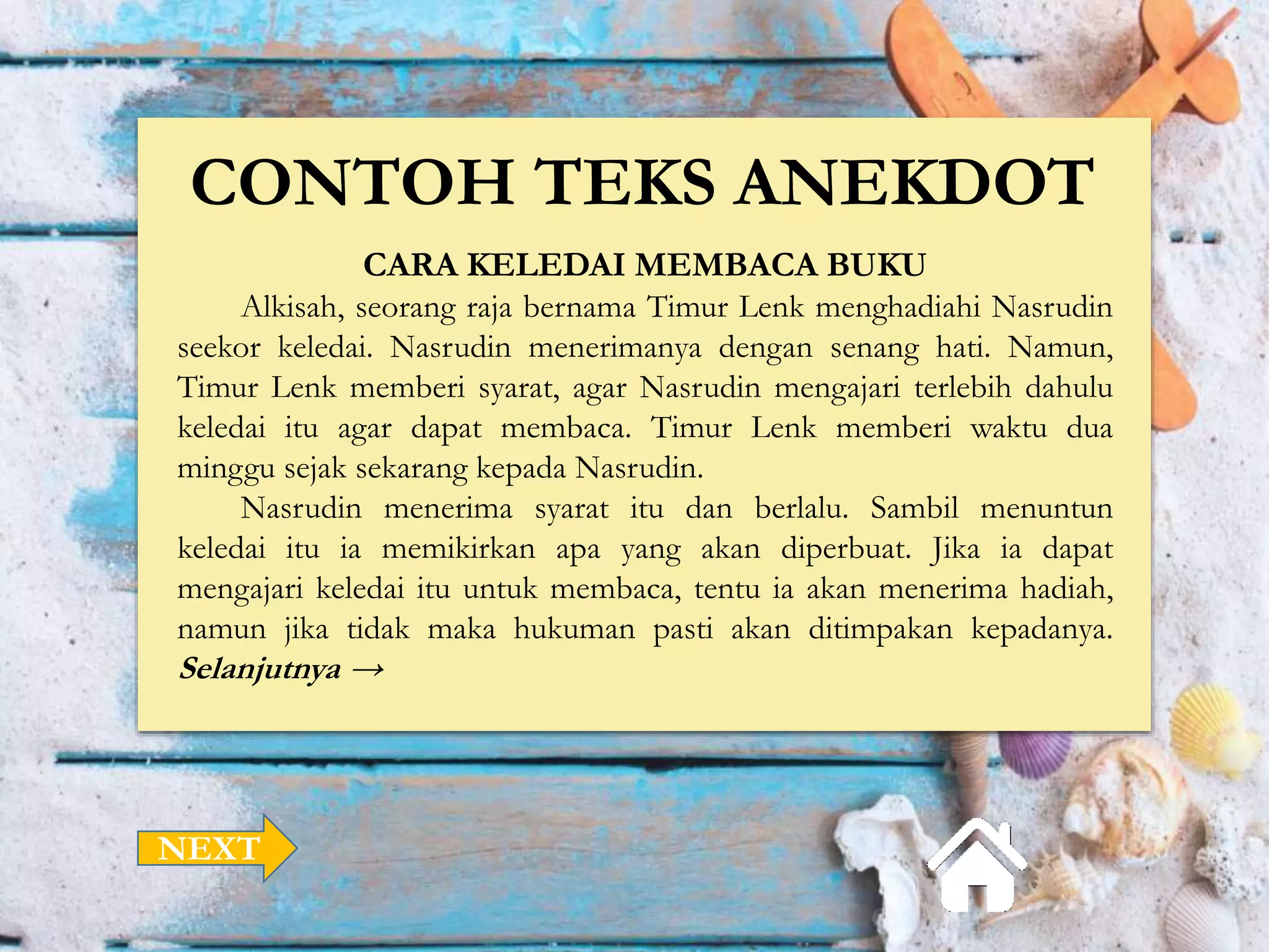PPT TEKS ANEKDOT SMA KELAS X | PPTX