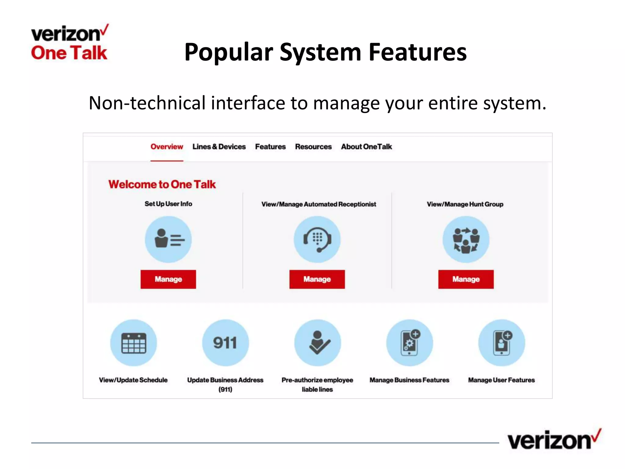 1. Verizon One Talk Sales Strategy Overview For Retail & Hospitality | PPT