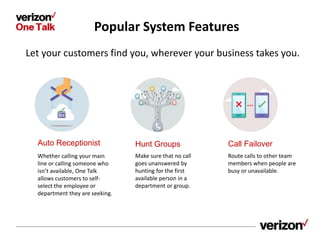 1. Verizon One Talk Sales Strategy Overview For Retail & Hospitality | PPT