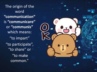 definition and the process of communication | PPTX