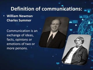 definition and the process of communication | PPTX