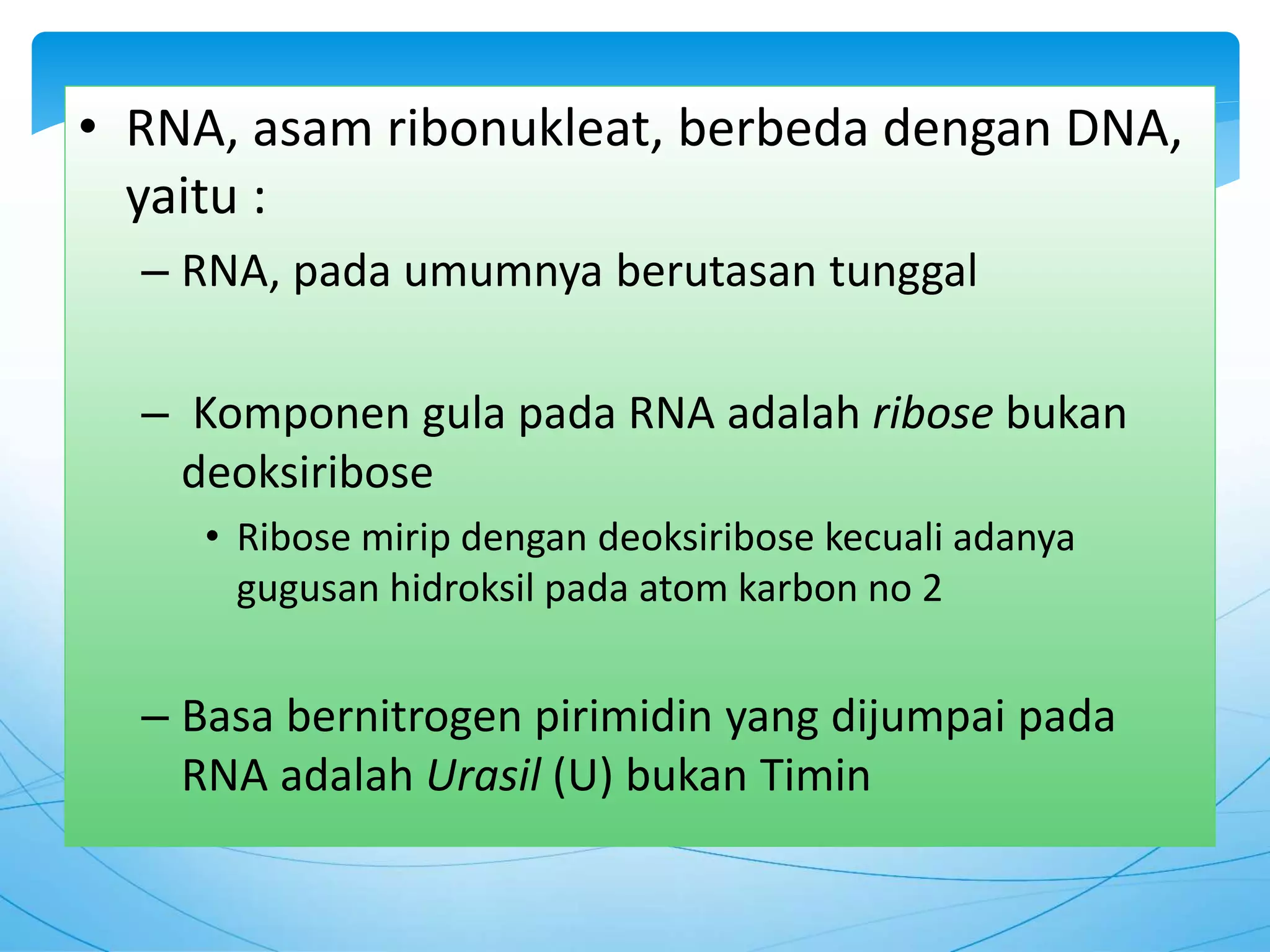 DNA dan RNA sintesis protein | PPTX