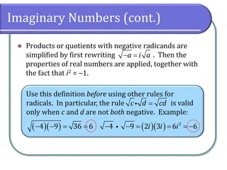 1.3 Complex Numbers | PDF