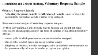 1.1 statistical and critical thinking | PPTX