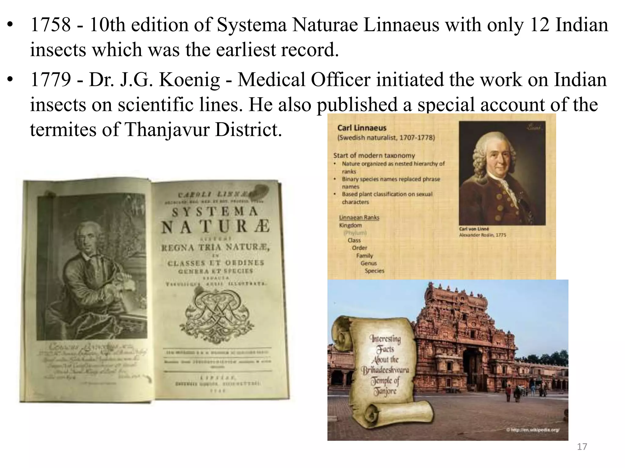 History of entomology in India by Dr. T. Krishna Chaitanya | PPTX
