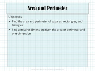 1.4 Area and Perimeter | PPT