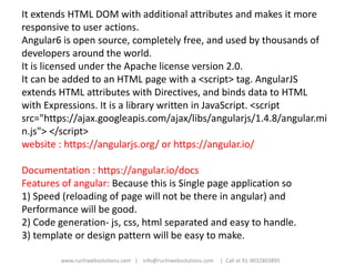 Angular 6 Training with project in hyderabad india | PPT