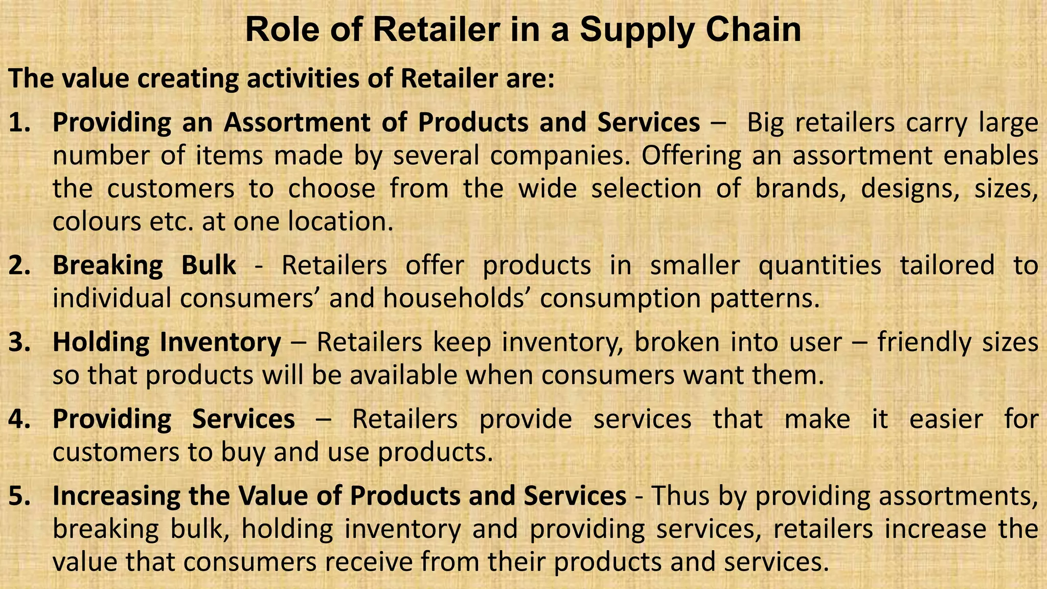 1. Basics of retailing, Types of retailers | PPTX