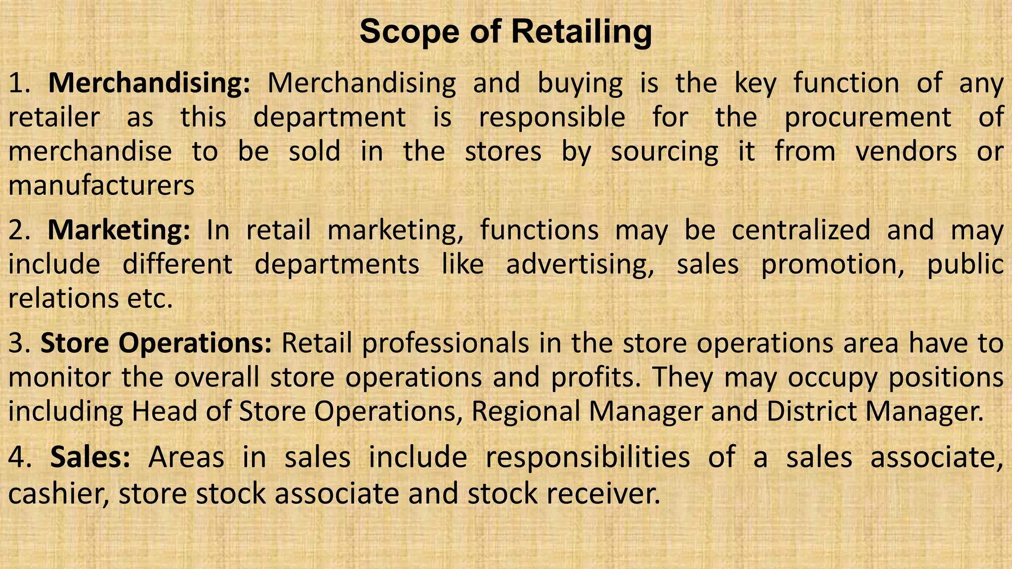 1. Basics of retailing, Types of retailers | PPTX