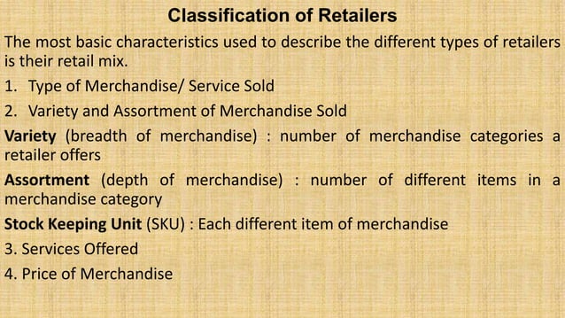 1. Basics of retailing, Types of retailers | PPTX