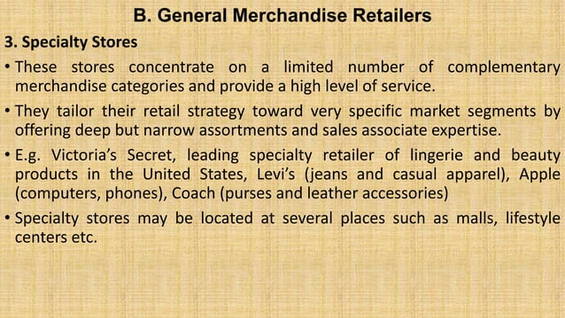 1. Basics of retailing, Types of retailers | PPTX