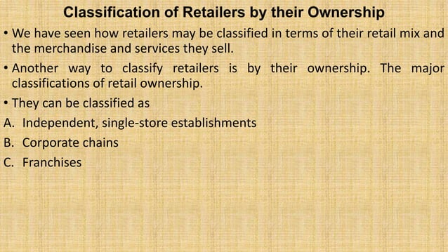 1. Basics of retailing, Types of retailers | PPTX