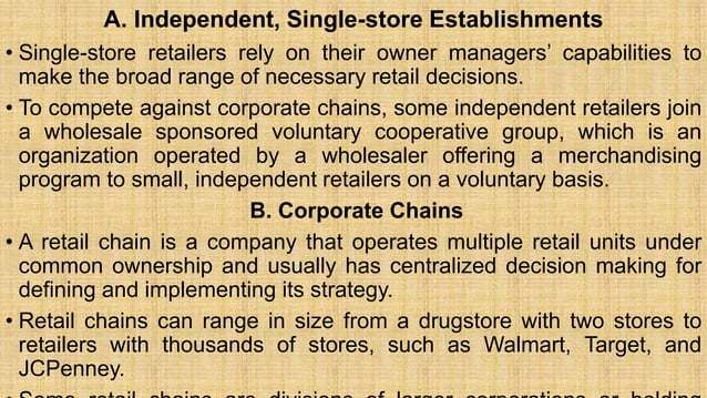 1. Basics of retailing, Types of retailers | PPTX
