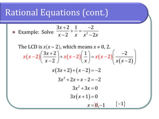1.6 Rational and Radical Equations | PDF | Physics | Science