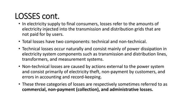 1. power system losses introduction | PPTX