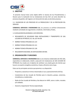 1. manual de procedimientos de instalaciones glp- | PDF
