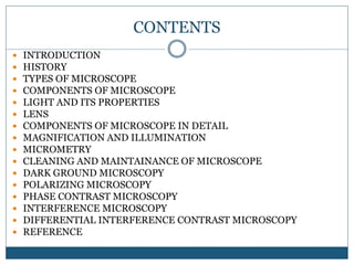 basics of microscope - part 1 | PPTX