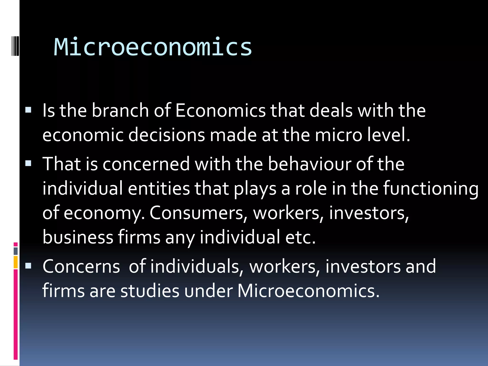 1. introduction to microeconomics | PPTX