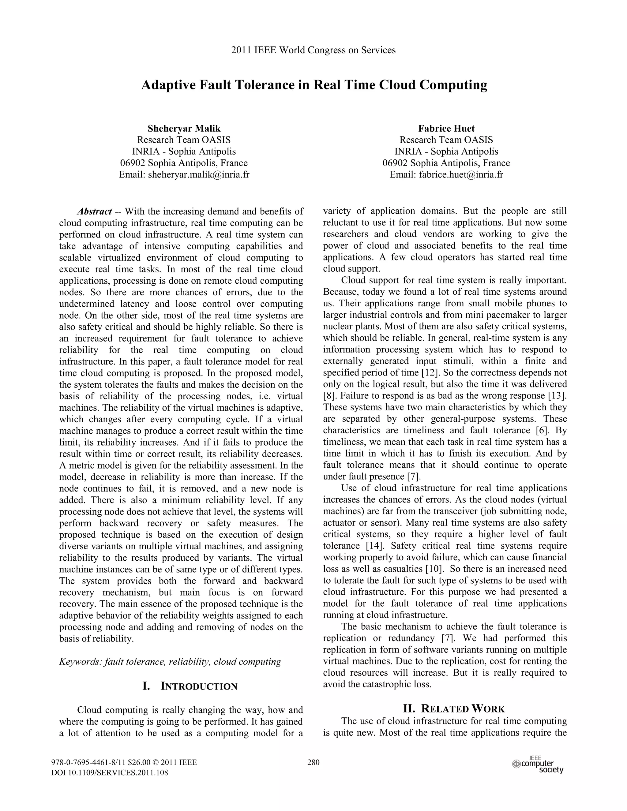Adaptive fault tolerance_in_real_time_cloud_computing | PDF