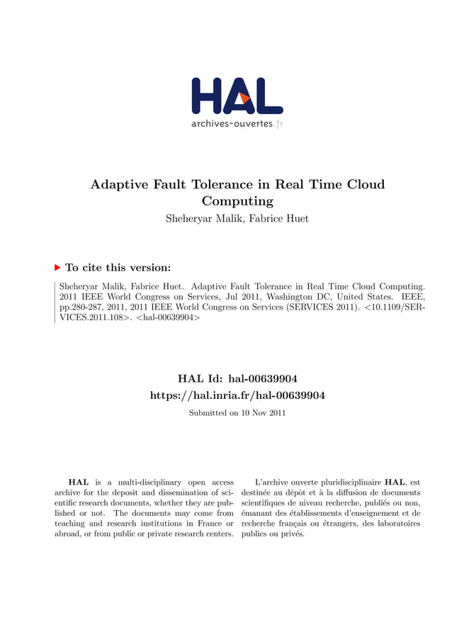 Adaptive fault tolerance_in_real_time_cloud_computing | PDF