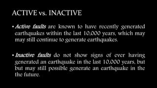 1. Earthquake and Faults | PPTX