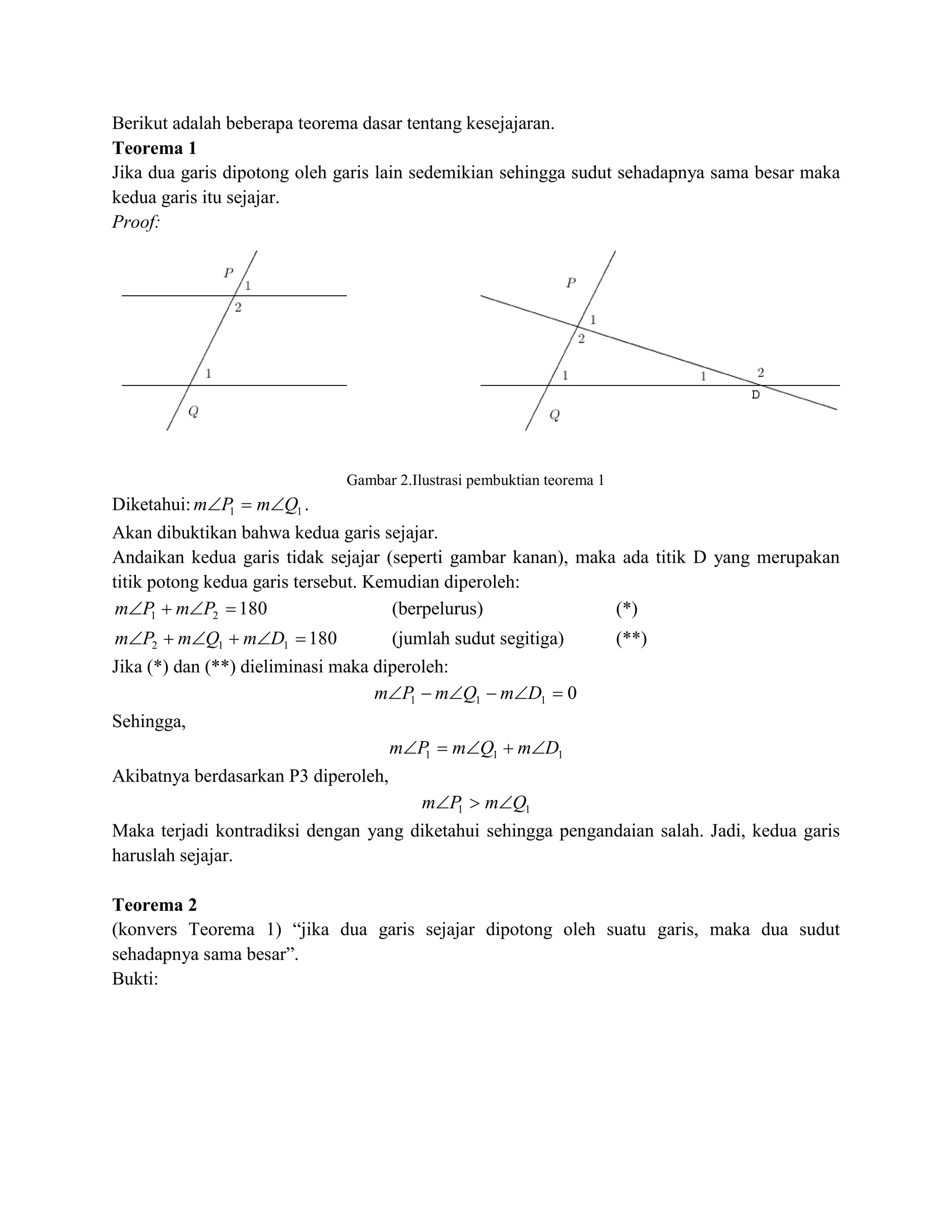 1. definisi dan teorema dasar pada geometri datar | PDF