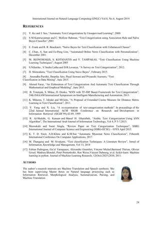 MACHINE LEARNING ALGORITHMS FOR MYANMAR NEWS CLASSIFICATION | PDF