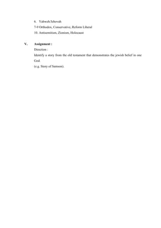 1.lesson plan judaism in literature for grade 11 students | PDF