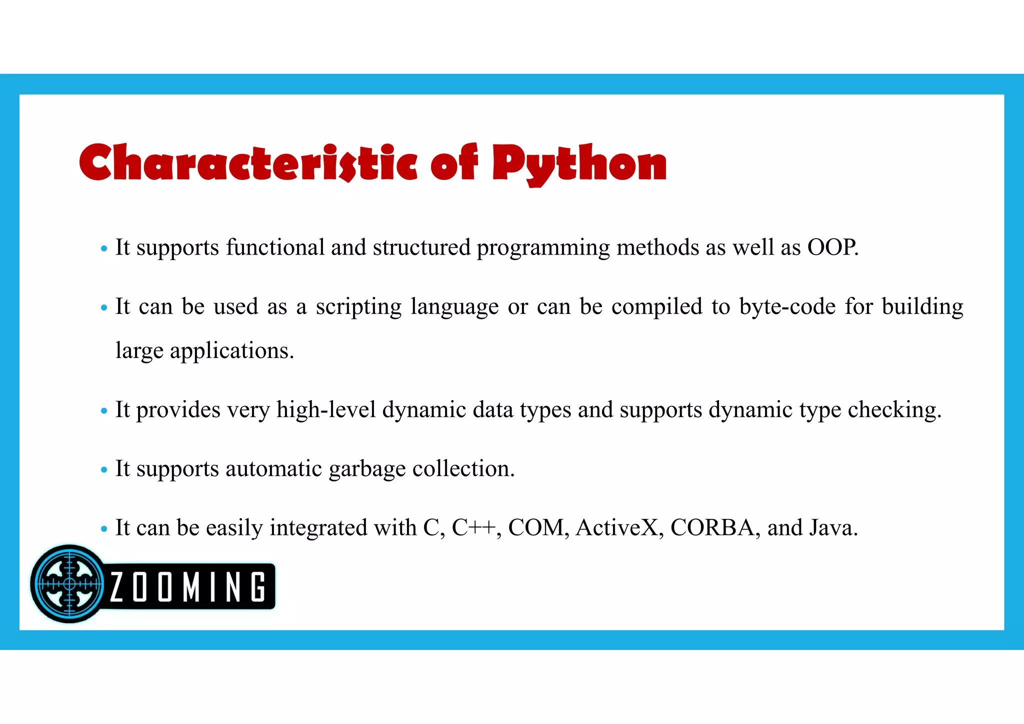 Introduction to python | PPT