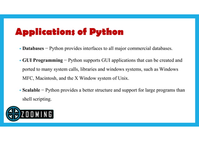 Introduction to python | PPT