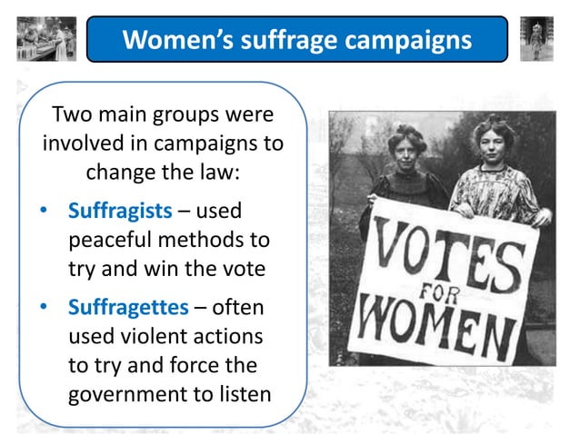 Era of the Great War - women's suffrage campaigns | PPTX | Civic ...