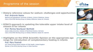 Welcome and introduction to EFSA's session at FENS 2019 | PPTX