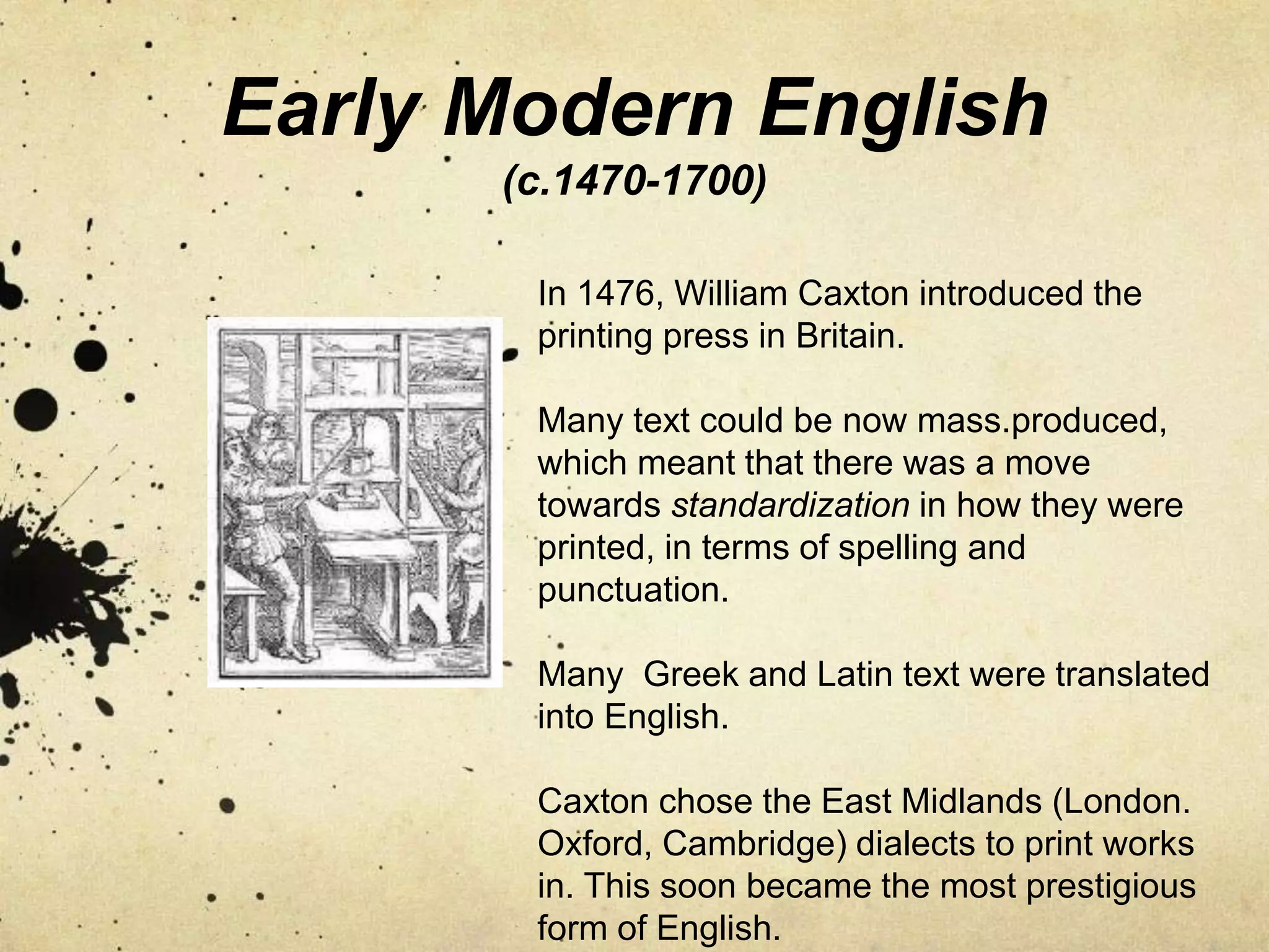 1. history of english language | PPT