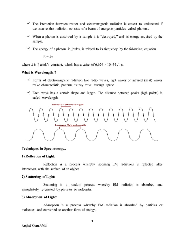 introduction to spectroscopy | DOCX | Chemistry | Science