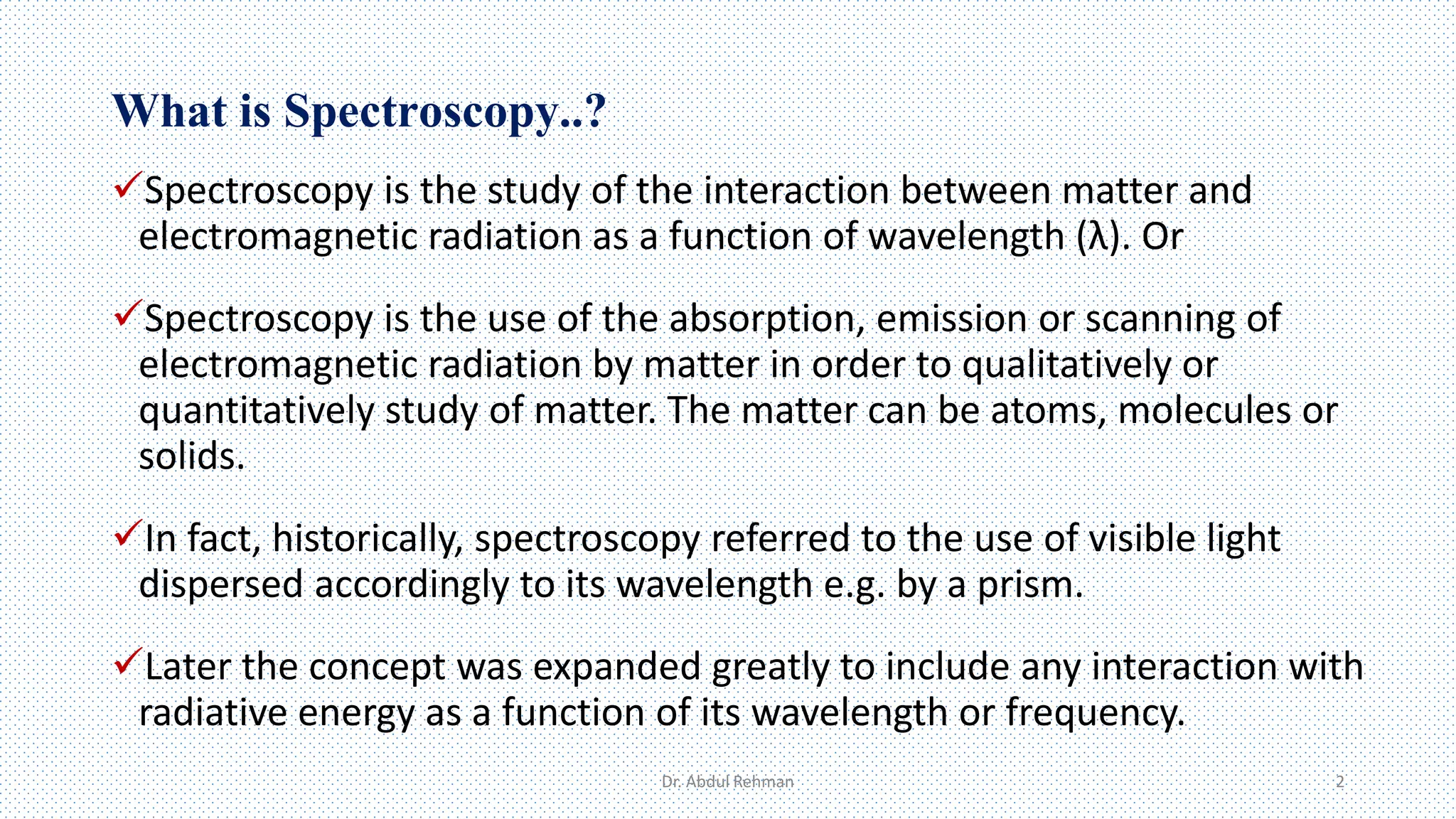 introduction to spectroscopy | PPTX