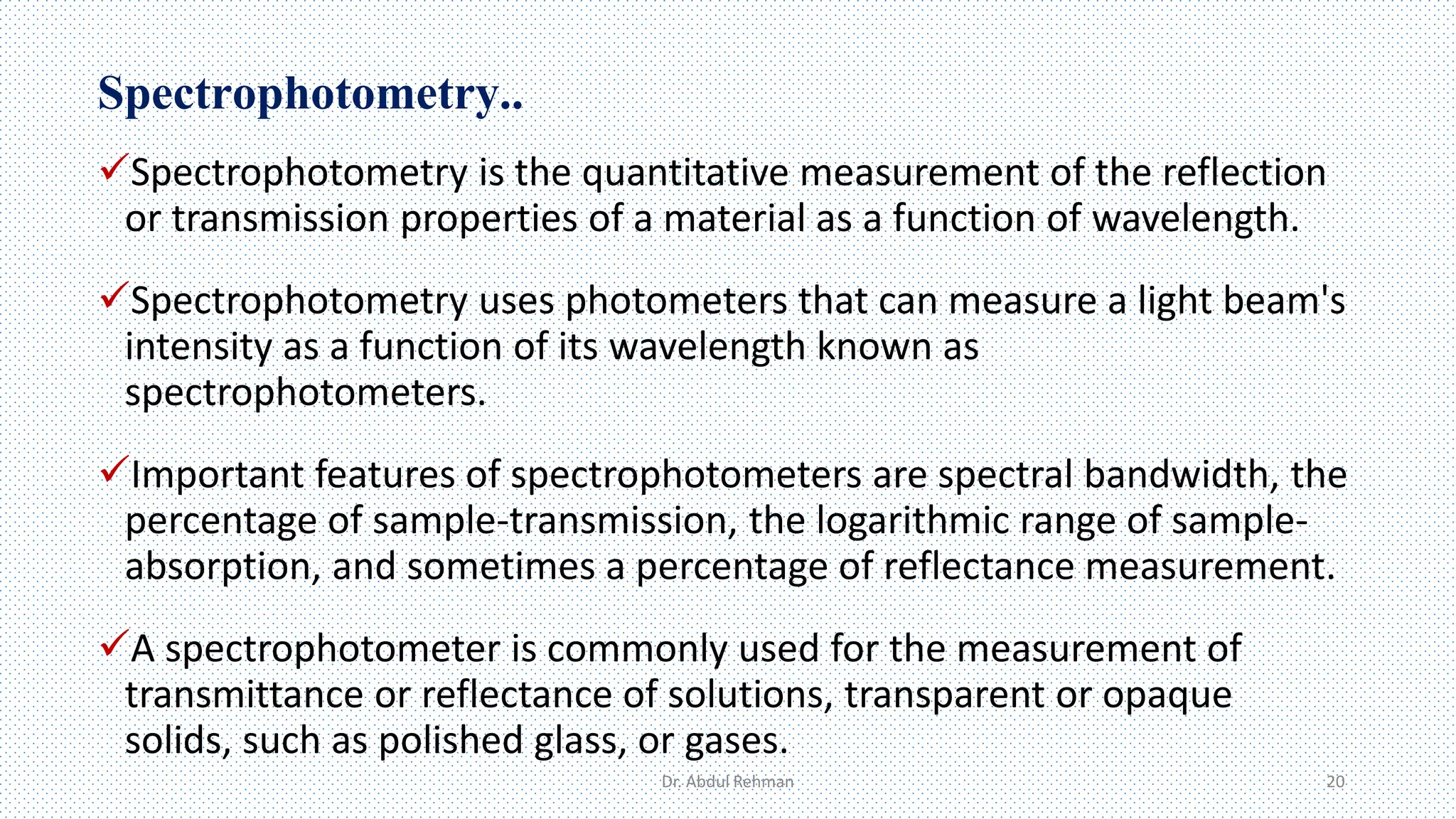 introduction to spectroscopy | PPTX