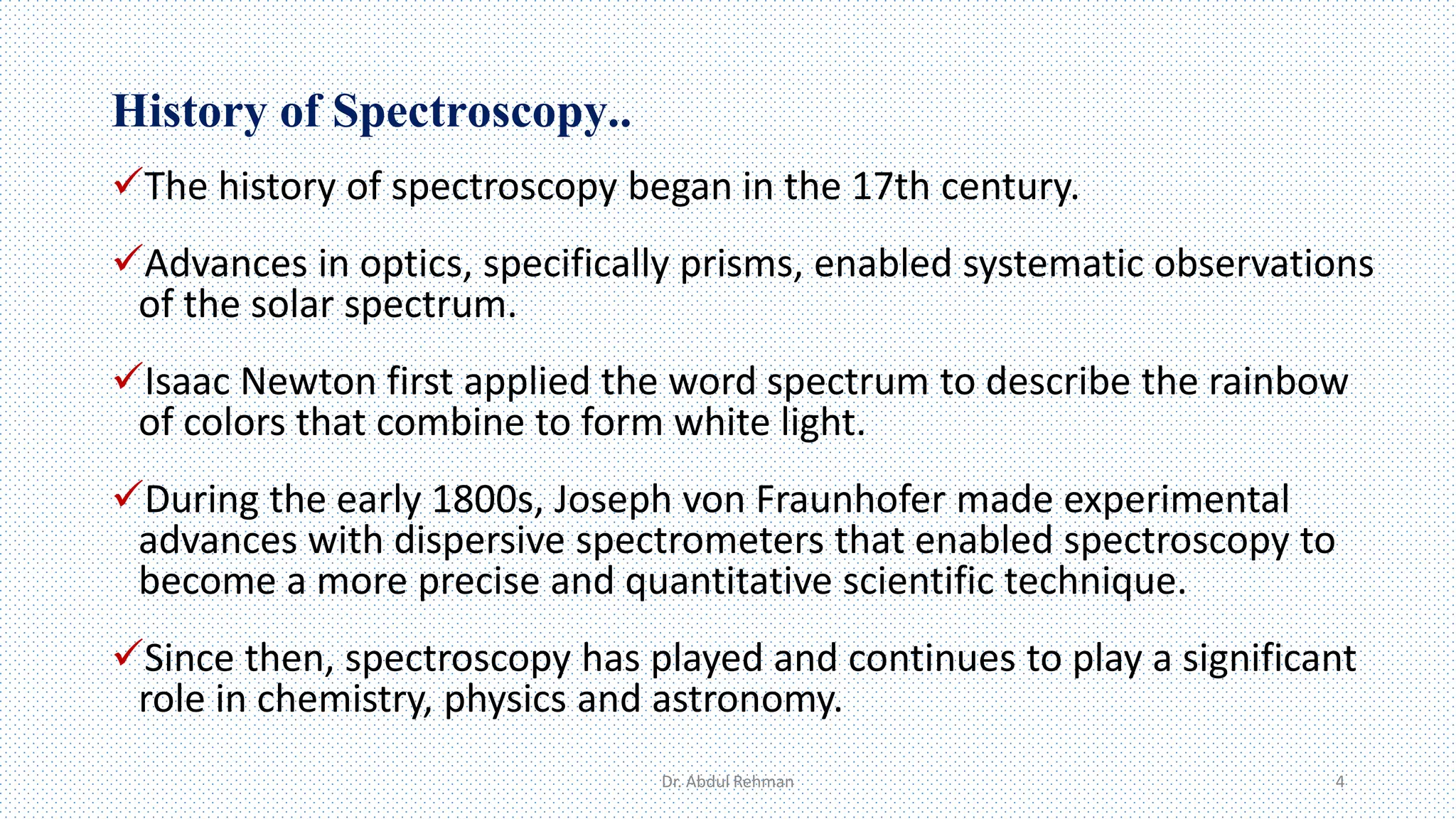 introduction to spectroscopy | PPTX