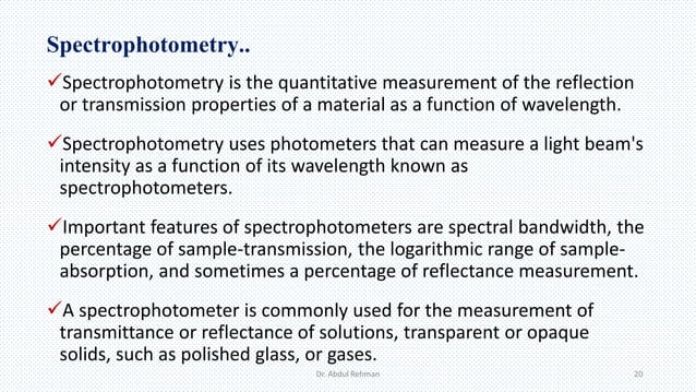 introduction to spectroscopy