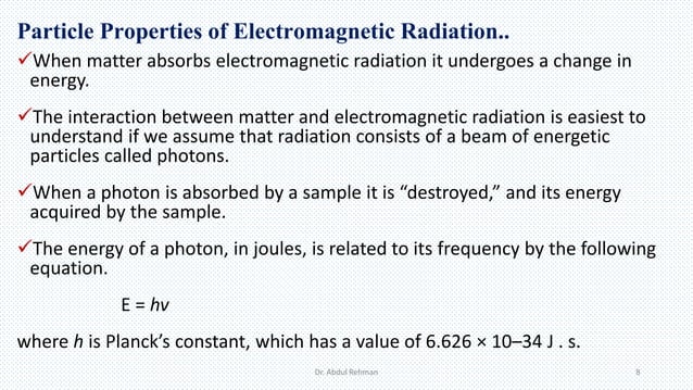 introduction to spectroscopy | PPTX | Chemistry | Science