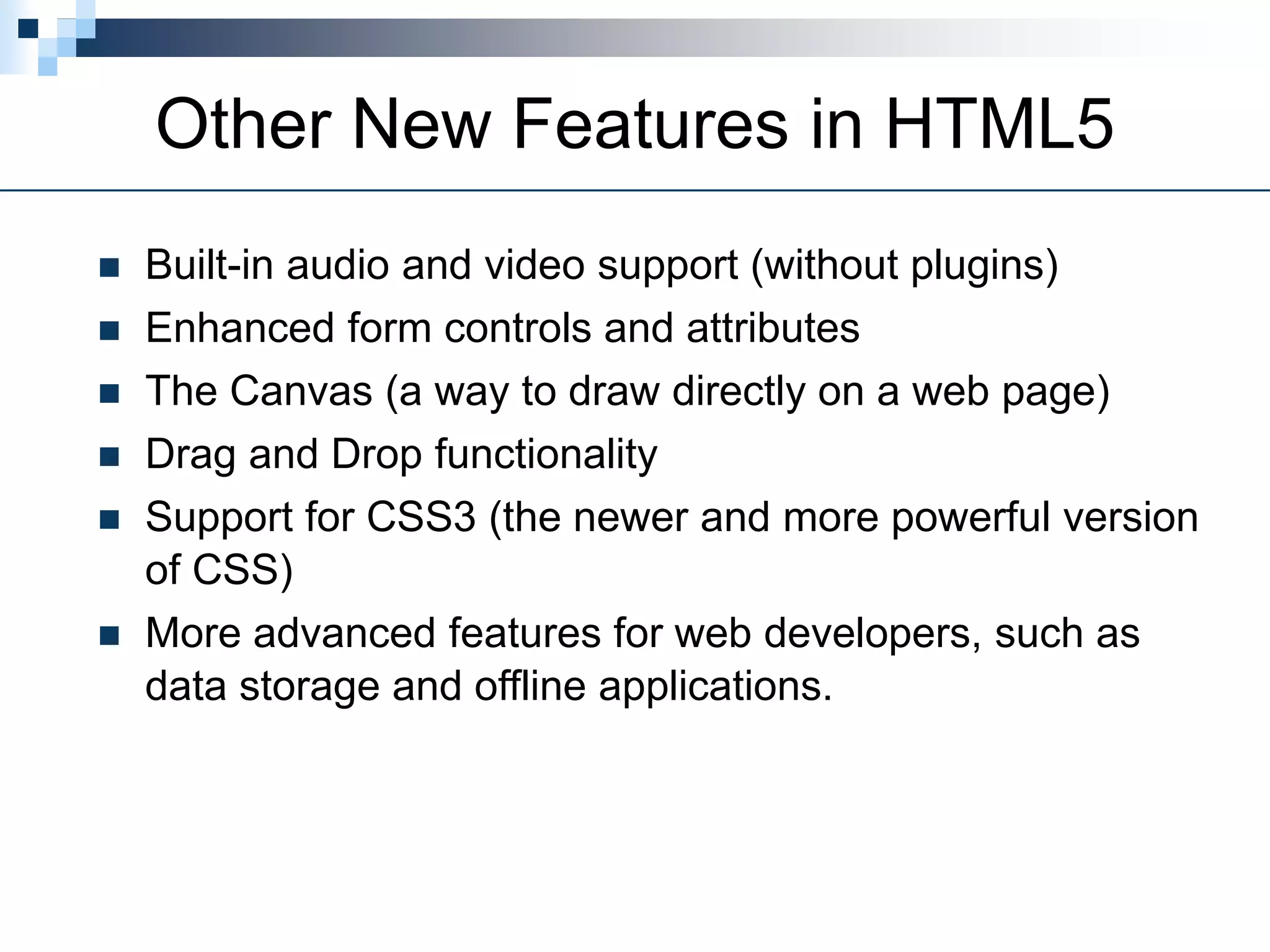 1. introduction to html5 | PPT | Web Design and HTML | Internet