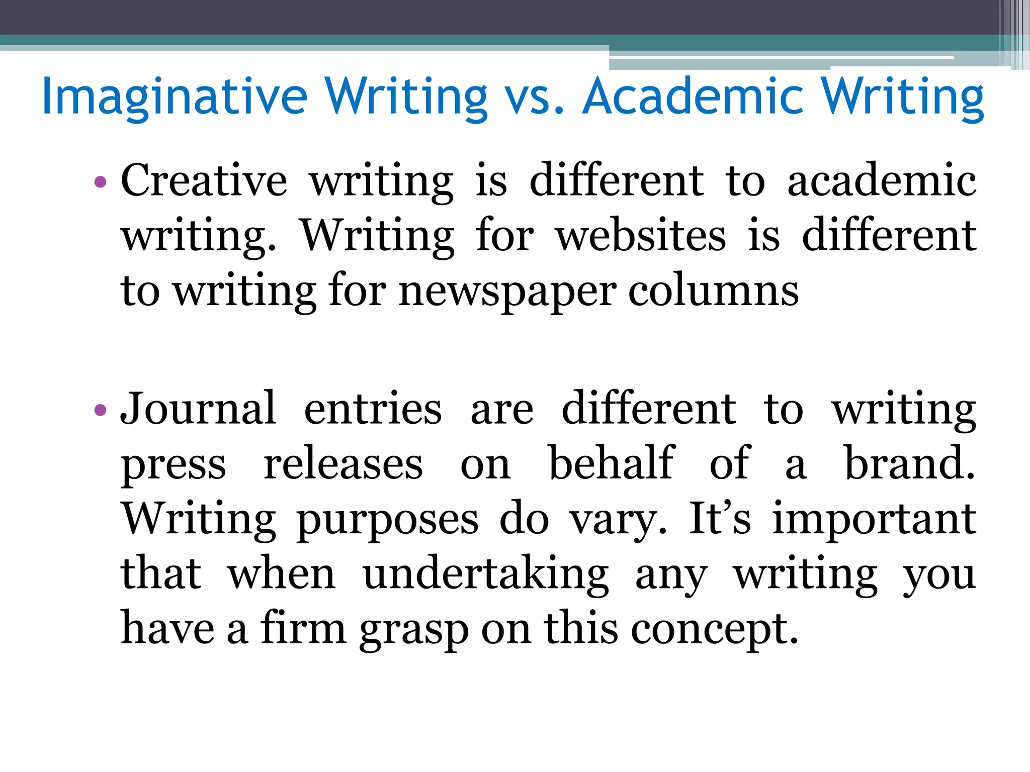 CREATIVE WRITING | PPTX