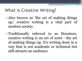 CREATIVE WRITING | PPT