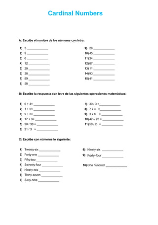 1. cardinal numbers | PDF