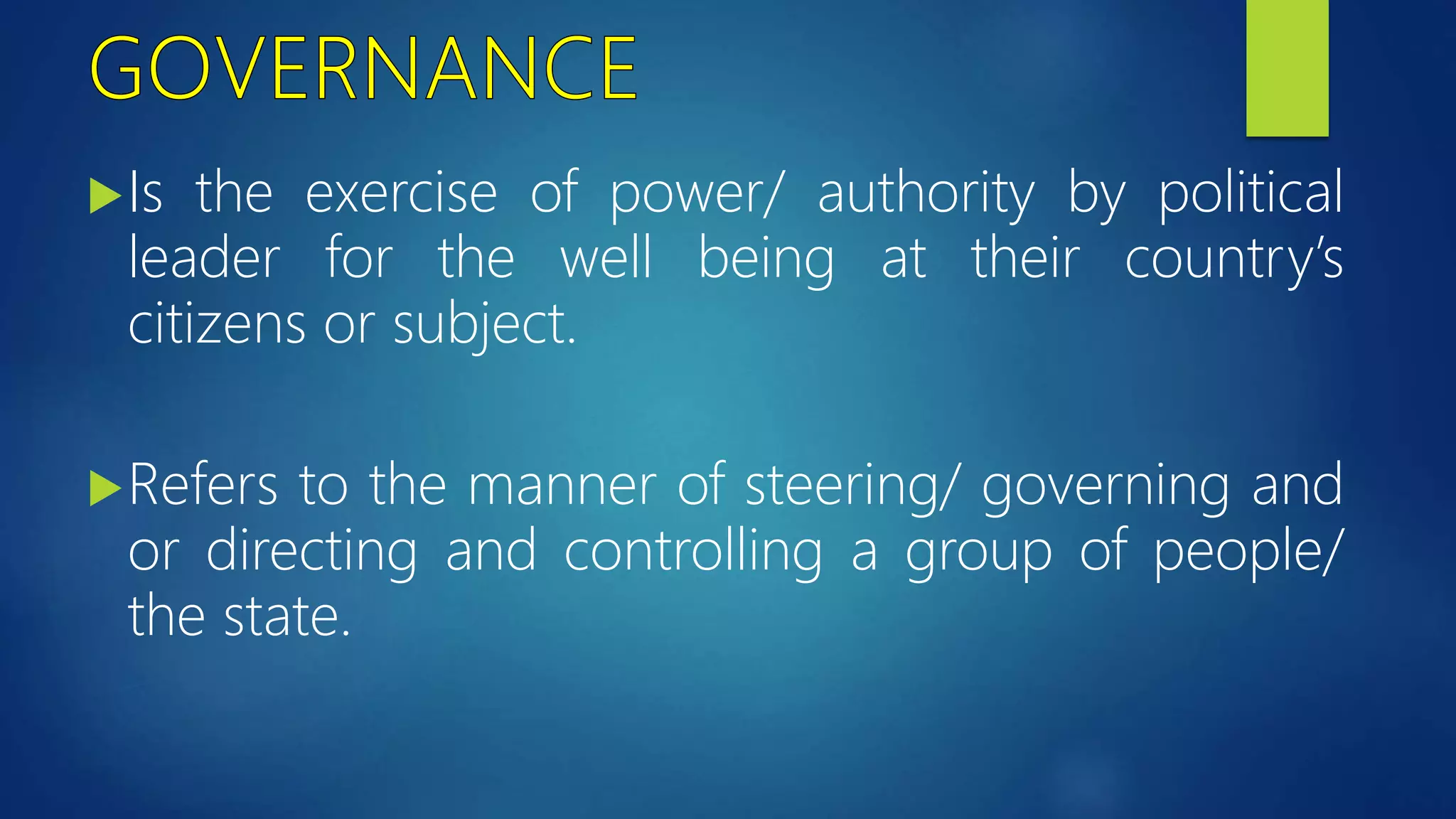 1. introduction to phil. politics and governance | PPTX