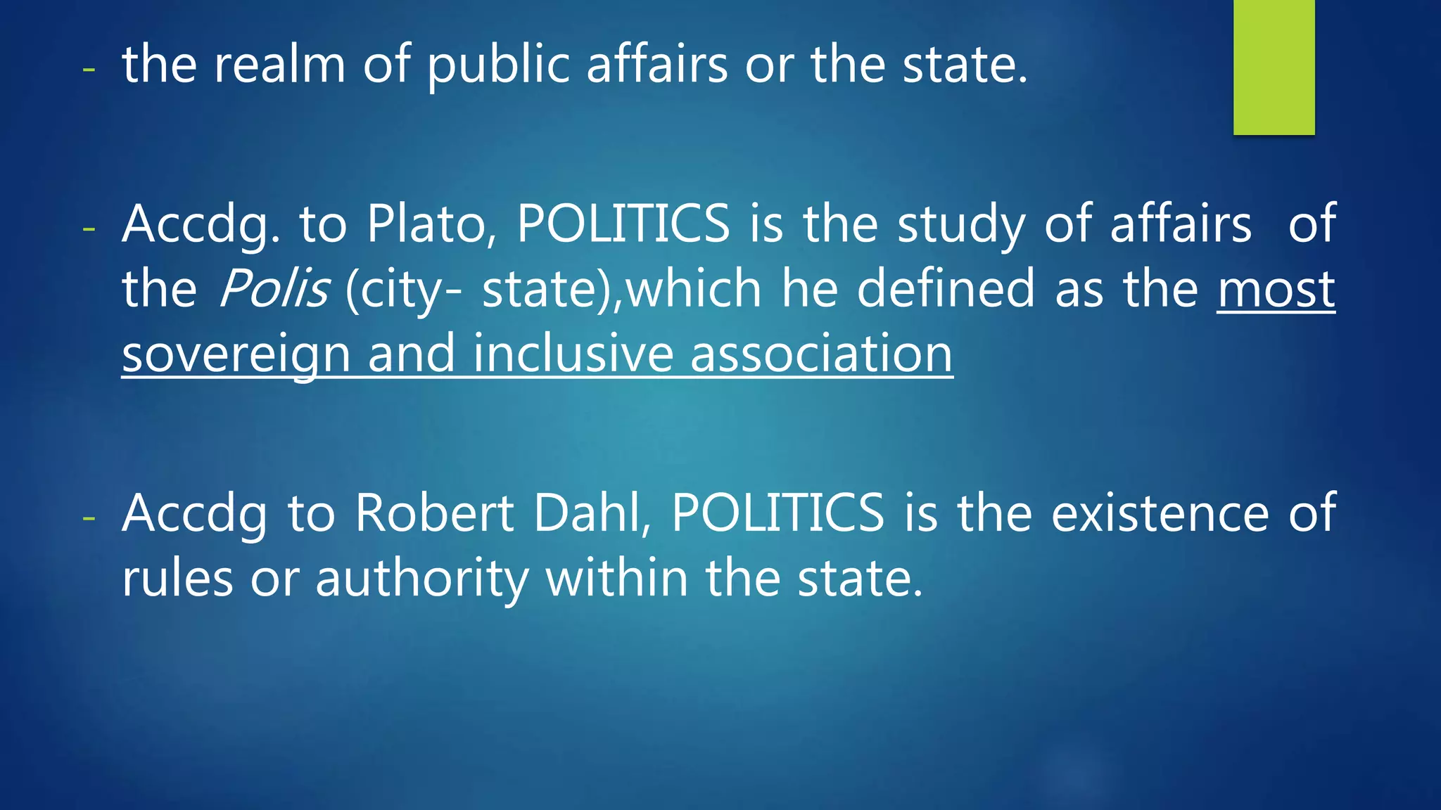 1. introduction to phil. politics and governance | PPTX
