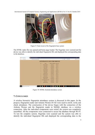 WIRELESS BIOMETRIC FINGERPRINT ATTENDANCE SYSTEM USING ARDUINO AND ...