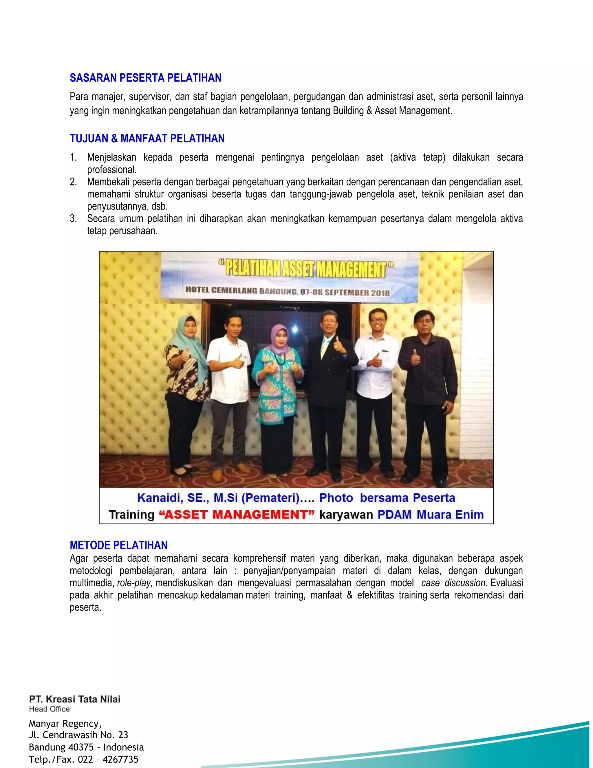 Silabus Training "Effective BUILDING & ASSET MANAGEMENT" | PDF
