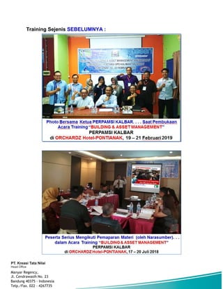 Silabus Training "Effective BUILDING & ASSET MANAGEMENT" | PDF