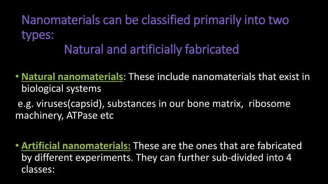 TYPES OF NANOMATERIAL | PPTX | Chemistry | Science
