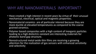 TYPES OF NANOMATERIAL | PPTX